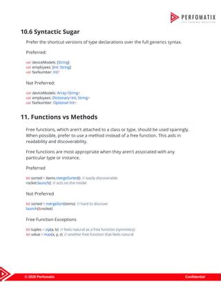 Perfomatix IOS Swift Coding Standards PDF