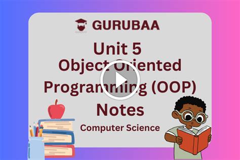 Unit 5 Object Oriented Programming Oop Class 12 Computer Science Gurubaa Learn