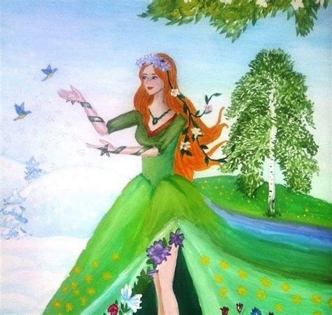 Рисунки весны в образе девушки для детей