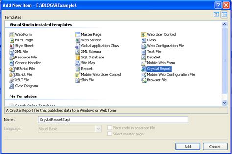 Bind Crystal Reports Without Database In Aspnet Using C