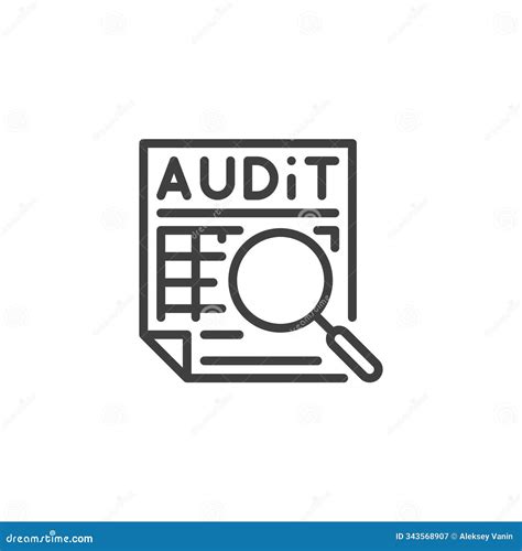 Audit Line Icons Collection Checkup Verification Inspection
