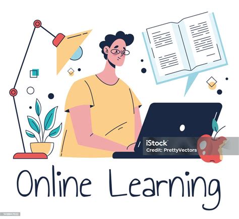 온라인 홈 스쿨 스터디 교육 학생 대학 학습 훈련 추상적 인 개념 벡터 그래픽 디자인 일러스트 레이 션 책에 대한 스톡 벡터