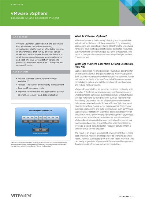 PDF VMware VSphere Essentials Editions Datasheet Pdf DOKUMEN TIPS