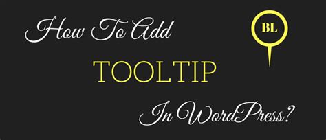 how to add tooltip in wordpress posts and pages correctly