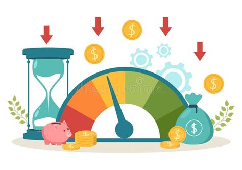 Cost Reduction Vector Illustration With Decrease Price Minimising Or