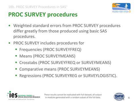 Ppt 18b Proc Survey Procedures In Sas ® Powerpoint Presentation