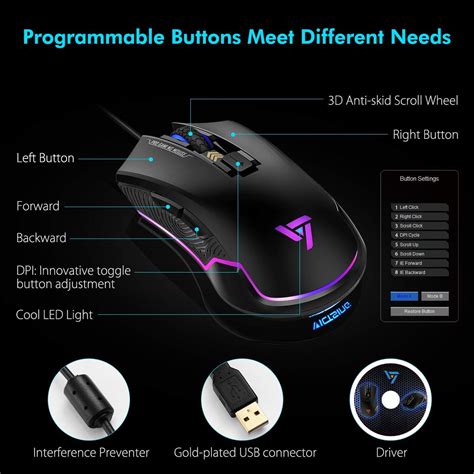 Victsing Pc A Rgb Pro Gaming Mouse Dpi Gaming Mouse New