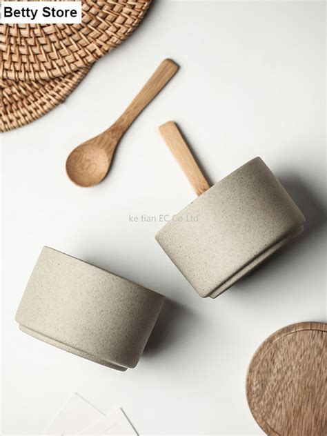 Badu Bg Ретро буркан за подправки в японски стил Дървена капачка Запечатана бутилка за