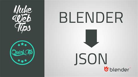 Quicktip No1 Blender Threejs Json Exporter Plugin Youtube
