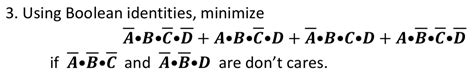 solved 3 using boolean identities minimize Ā b c d