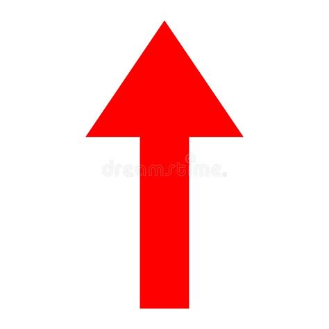 Icon Red Arrow Direction On A White Background Stock Vector Illustration Of Leadership