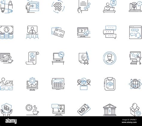Firm Protocol Line Icons Collection Efficiency Structure Consistency Guidelines Procedures