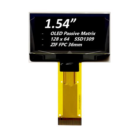 Passive Matrix 154 Inch Oled Dispaly Module Ssd1309 Zif Fpc 36mm