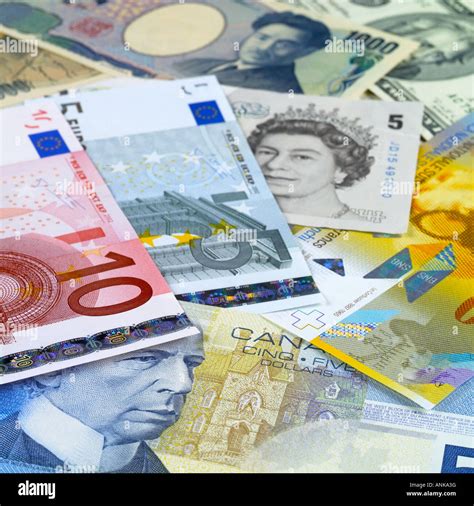 Pattern Made From The Foreign Currency Bills Stock Photo Alamy