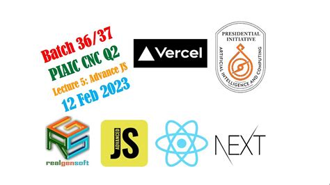 Piaic Batch 3637 Q2 Cnc Lecture 5 Js 20230212 Yousuf Qutubuddin Youtube