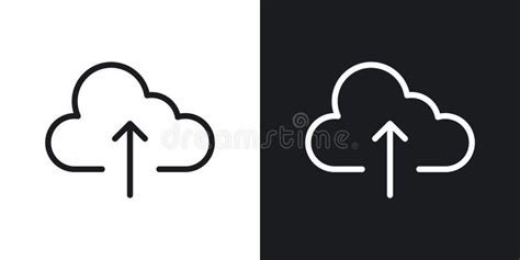 cloud upload icon stock illustration illustration of black 341325675