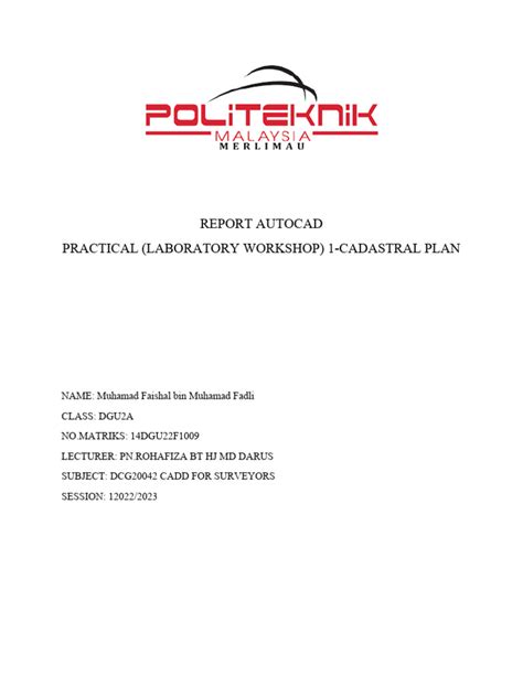 Report Autocad Practical 1 Pdf