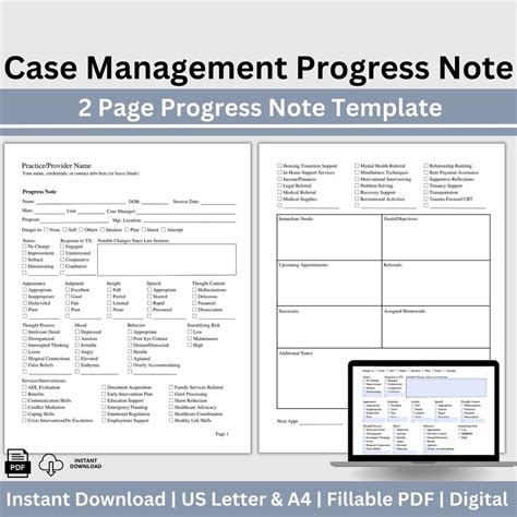 Case Management Notes Progress Notes Social Worker Therapy Resource