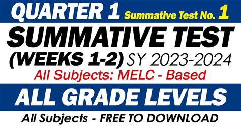 Summative Tests No 1 Weeks 1 2 Q1 Sy 2023 2024 Deped Click