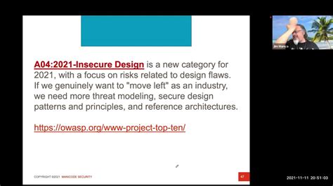 The Owasp Top Ten 2021 No 4 Insecure Design Youtube