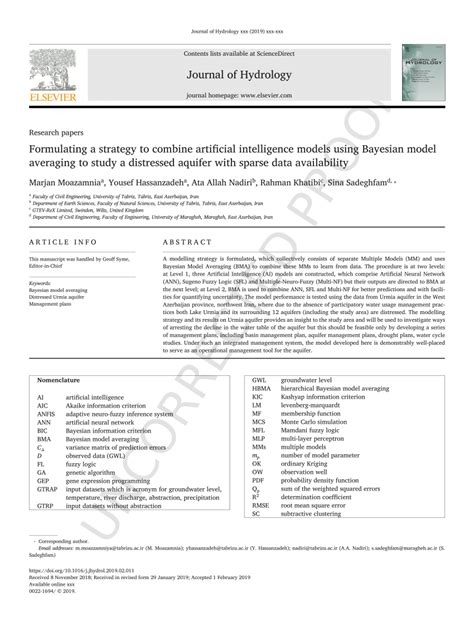 Pdf Formulating A Strategy To Combine Artificial Intelligence Models Using Bayesian Model