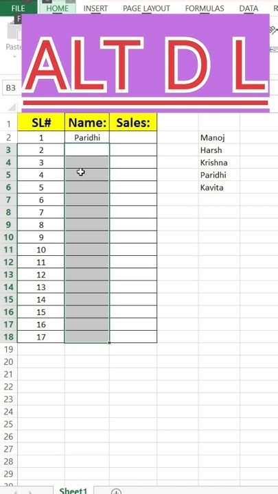 Create Dropdown Lists In Excel With Data Validation And Shortcutsexcel