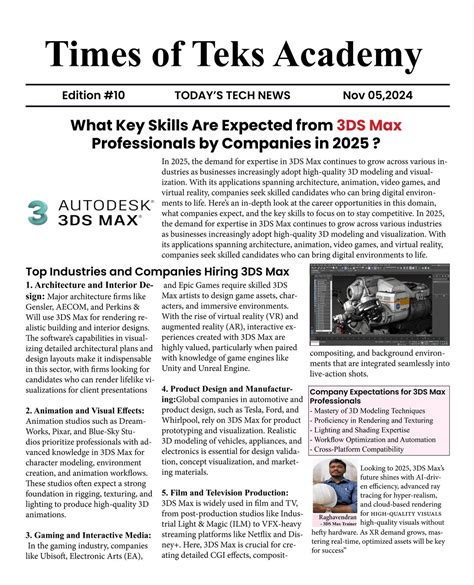 teks academy on linkedin 3dsmax autodesk autodesk3dsmax