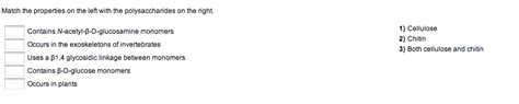 solved match the properties on the left with the