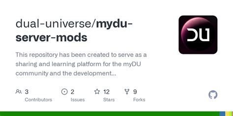 GitHub Dual Universe Mydu Server Mods This Repository Has Been Created To Serve As A Sharing