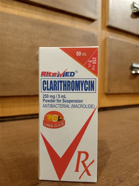 Clarithromycin Ritemed 250mg 5ml Suspension 50ml Meds For All
