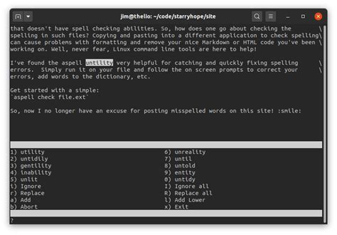 Check Spelling From The Linux Command Line