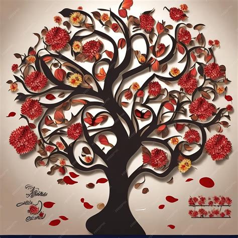 Premium Ai Image Beautiful Background With A Flower Design Generative Ai