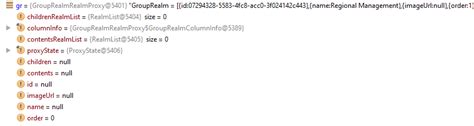 Android Cannot Retrieve Field Values From Realm Object Values Are