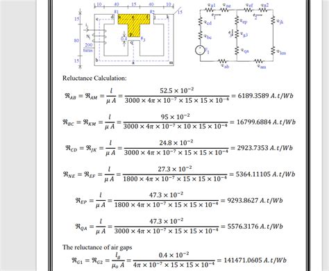 Solved Example 12 The Magnetic Circuit Shown Below Has