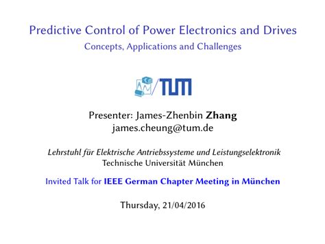 Pdf Predictive Control Of Power Electronics And Drives Concepts Applications And Challenges