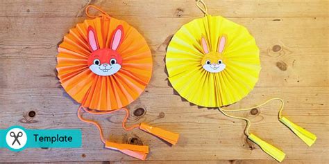 Paper Fan Decoration Year Of The Rabbit Crafts Twinkl