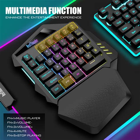 RedThunder Wireless One Handed Gaming Keyboard 2 Grandado