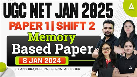 Ugc Net Paper 1 Exam Analysis 2025 Ugc Net Memory Based Paper 2025 8 Jan Shift 2 Analysis