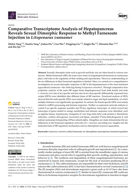 Pdf Comparative Transcriptome Analysis Of Hepatopancreas Reveals