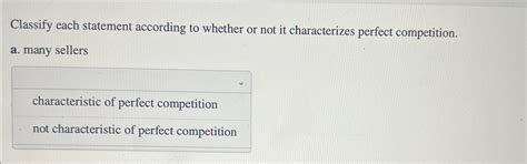 Solved Classify Each Statement According To Whether Or Not
