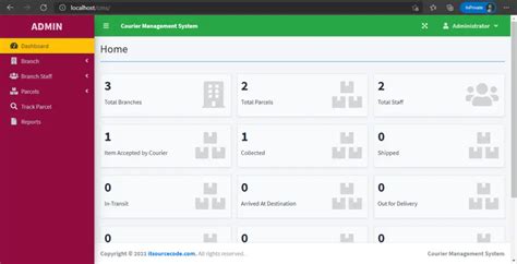 Courier Management System Project In Php And Mysql