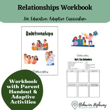 Relationships Workbook Sex Education Adaptive Curriculum By Behavior Highway