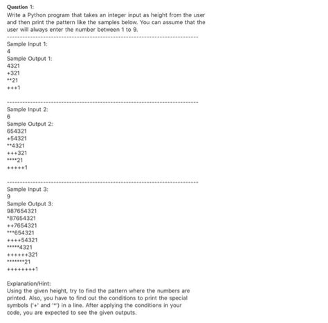 Solved Question Write A Python Program That Takes An Chegg