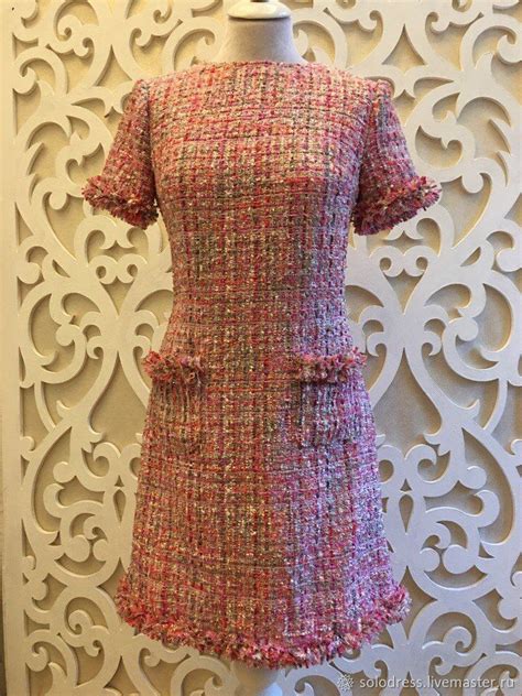 Платье из твида в стиле Ch Nel на заказ в интернет магазине Ярмарка Мастеров по цене 14800