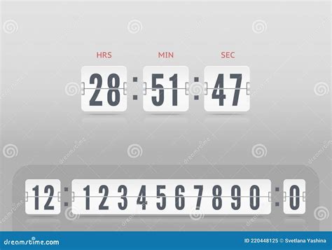 White Scoreboard Number Font Analog Airport Board Countdown Timer