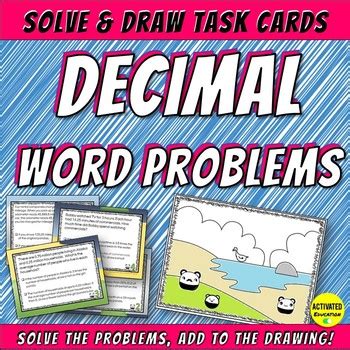Decimal Operation Word Problem Color By Answer Task Cards TPT