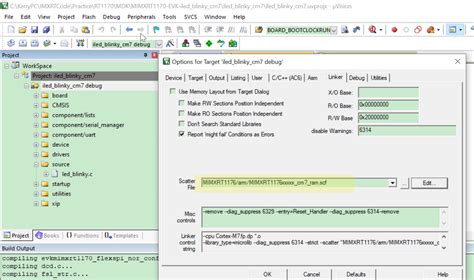 how to load mdk ram app to the rt1170 external flash nxp community