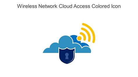 Wireless Network Cloud Access Colored Icon In Powerpoint Pptx Png And Editable Eps Format Ppt