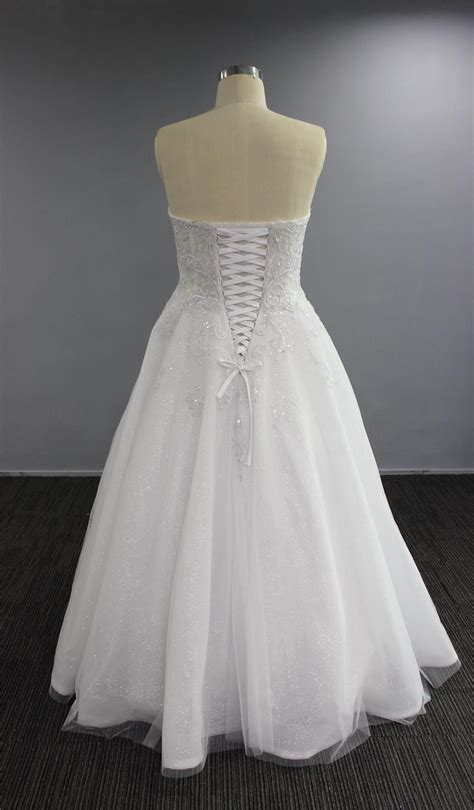 Lw4143 Plus Size Sparkle Wedding Dress Floor Lengthplus Size Bridal Gown