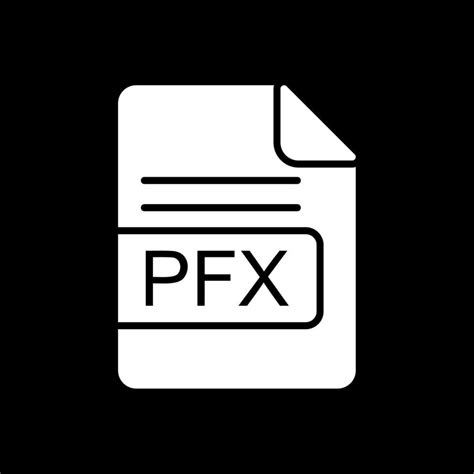 Pfx File Format Glyph Inverted Icon Design 43934848 Vector Art At Vecteezy